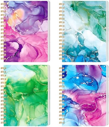 Amazon.com : HIBOX 4PCS Mini Spiral Notepads A6, Marbleized Pocket ...