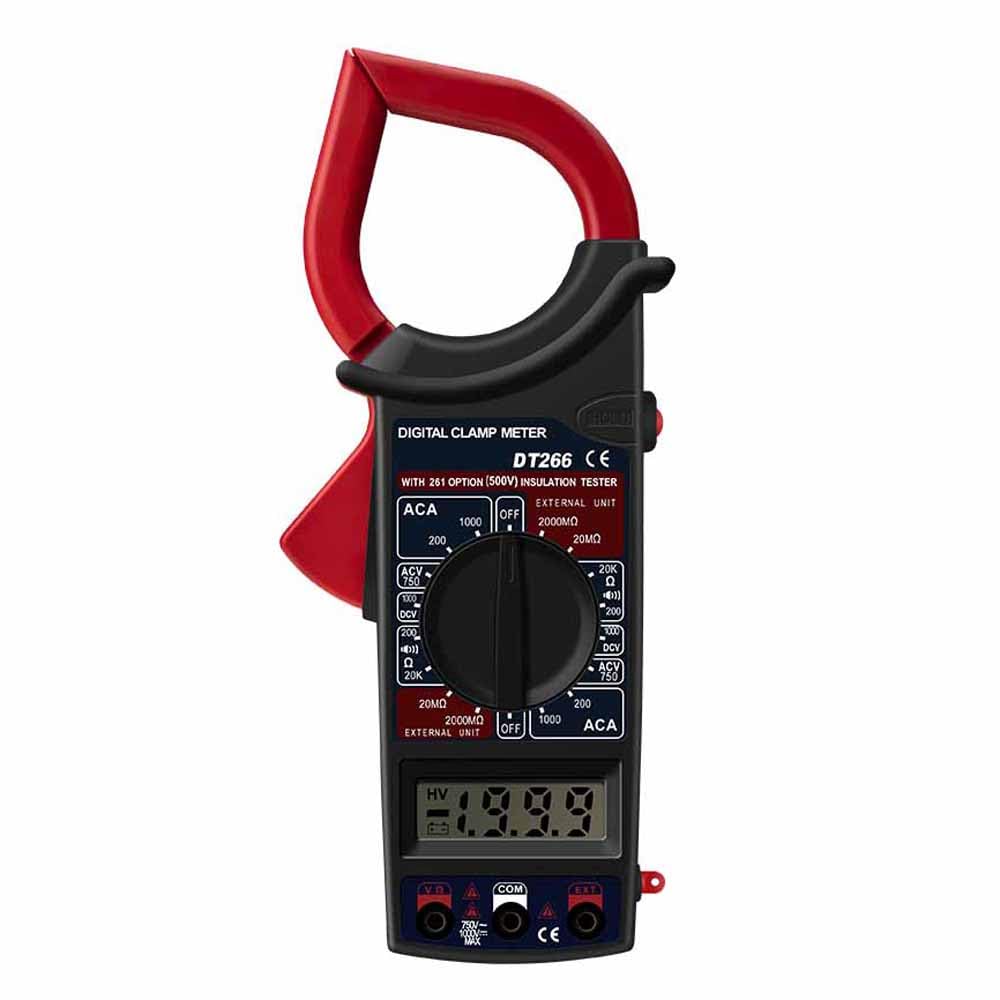 DT266 Clamp Meter AC/DC Current Voltage Tester LCD Digital Clamp ...