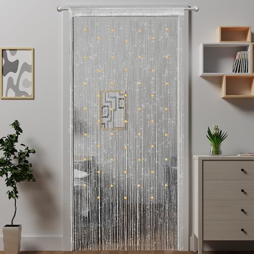 Amazon.com: Decorative Door String Curtain Beads Wall Panel Fringe ...