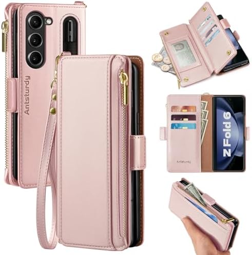 Amazon.com: Antsturdy Compatible with Samsung Galaxy Z Fold 6 Case Wallet Women with【S Pen ...