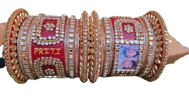 Buy S.P.Bangles Bridal Handcrafted Rajasthani Rajputi Name And Photo ...