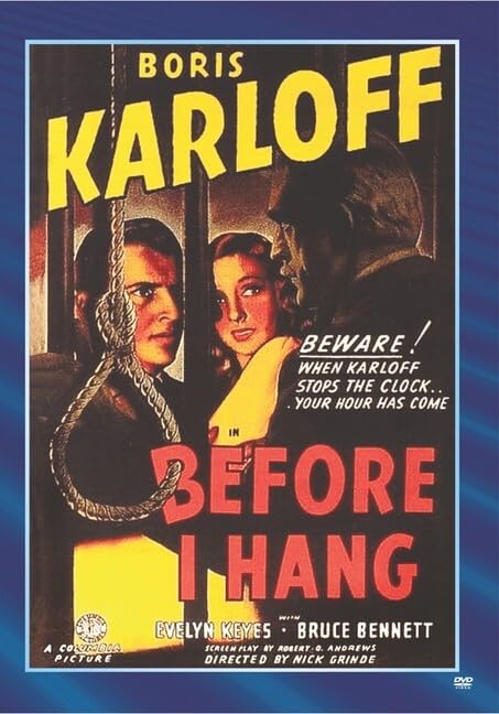 Amazon.com: Before I Hang : Evelyn Keyes, Boris Karloff, Bruce Bennett ...