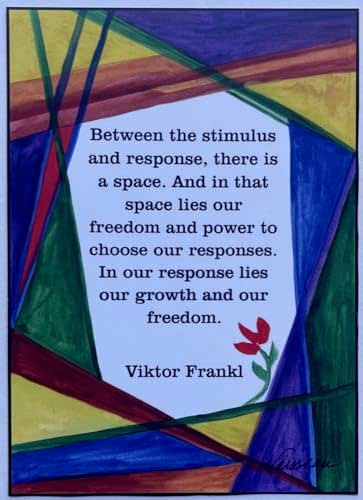 Amazon.com: Between the stimulus and response Viktor Frankl poster ...