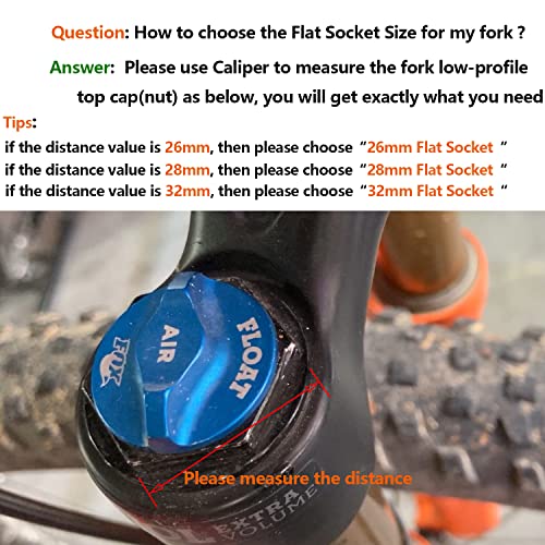 Snapklik.com : Vbaxy 26 28 32mm Topcap Socket Flat Socket Chamferless ...