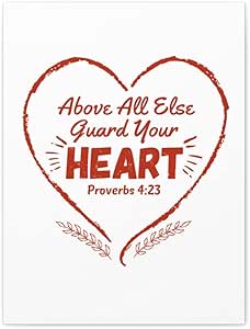 Amazon.com: Bible Art Proverbs 4:23 Above All Else Guard Your Heart ...