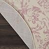 Amazon.com: Nourison Home Jubilant Damask Ivory/Pink 8' x Round Area ...