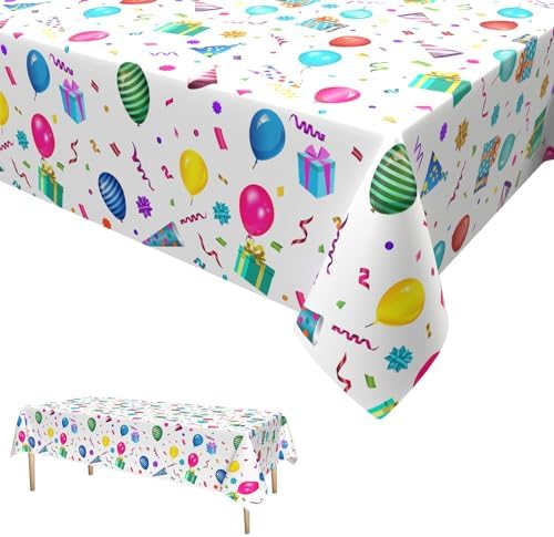 2Pack Birthday Party Table Cloth,54x72in Happy Birthday Party ...