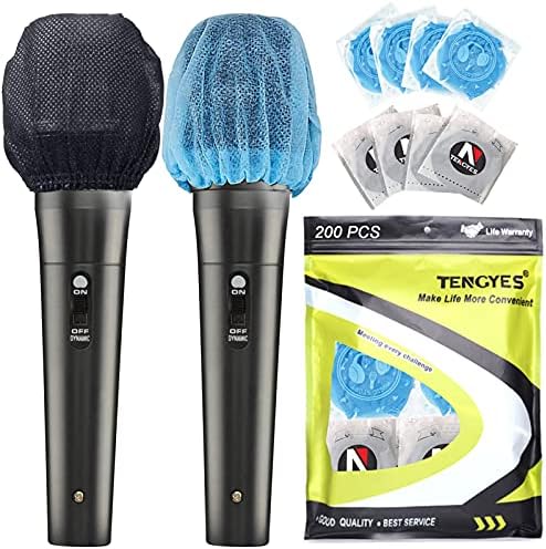 Amazon.com: 100PCS Microphone Cover Disposable Non-Woven Microphone ...