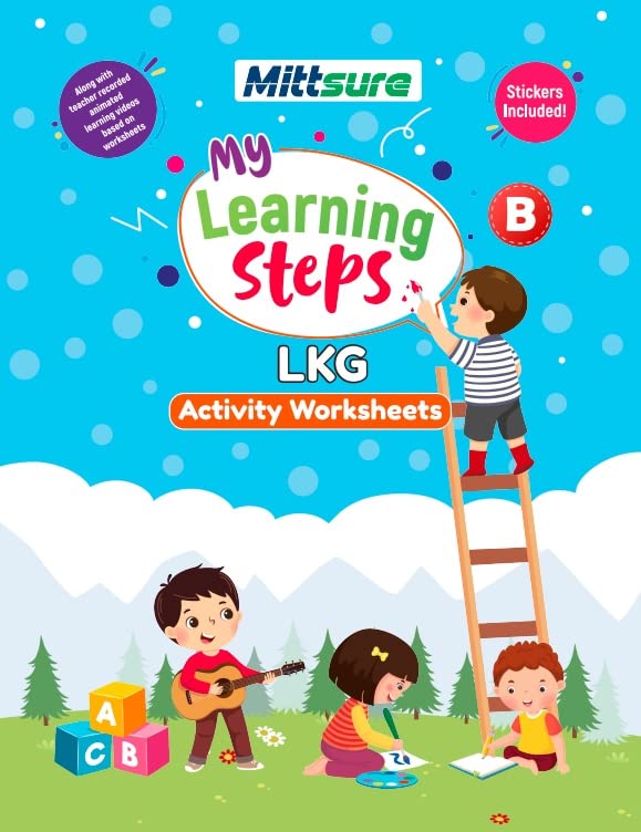 My Learning Steps LKG Activity Worksheet - stickers sheet, Teacher ...