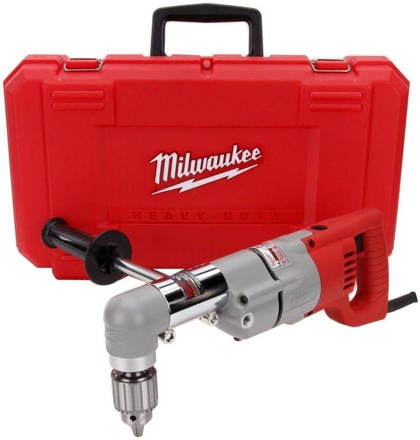 Milwaukee 3102-6 Plumbers Kit 7 Amp 1/2-Inch Right Angle Drill with D ...