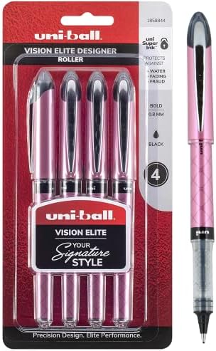 uni-ball Vision Elite Designer Series Rollerball Pens, Bold Point (0 ...