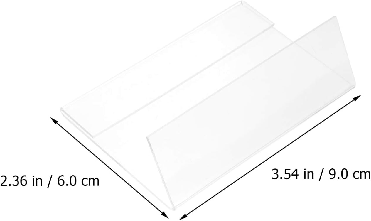 ULTECHNOVO Mini Acrylic Sign Display Holder – 20 Pack Clear Price Label ...