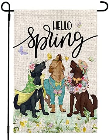 Amazon.com : Hello Spring Garden Flag 12x18 Double Sided Vertical ...
