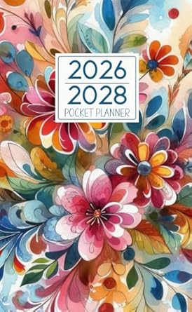 Amazon.com: 2026-2028 Pocket Planner: 3 year Pocket Calendar January 2026 to December 2028: V2 ...