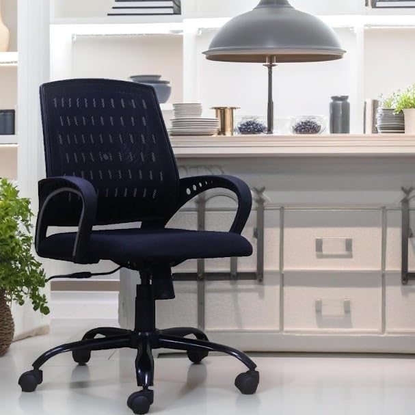 DECOROX Smart Medium Back Revolving Desk Chair| Ergonomic Office Chairs ...