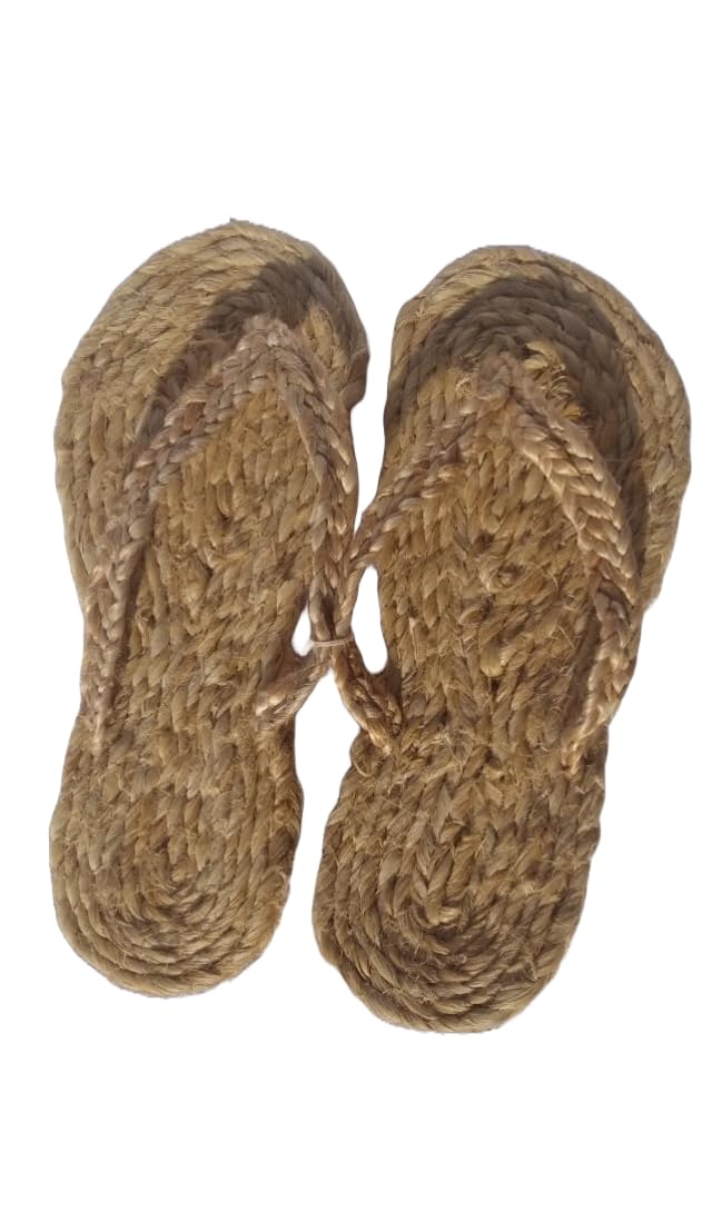 Maya Indian Crafts Bhimal (Natural Fibre) Hand Crafted Unisex Slippers ...