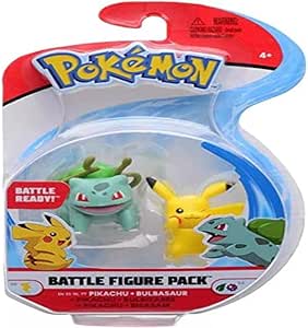 Pokemon - Bonecos de batalha – Bulbasaur vs Pikachu (PKW0132) | Amazon ...