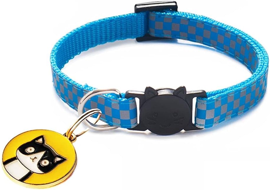 1 collar de gato 12 colores collar reflectante de gato con patrón de ...