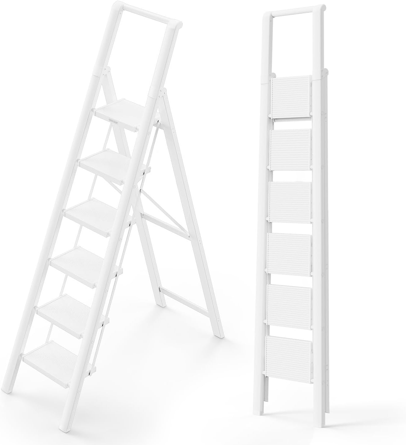 WOA WOA 6 Step Ladder, Lightweight Folding ladders with Wide Pedals ...