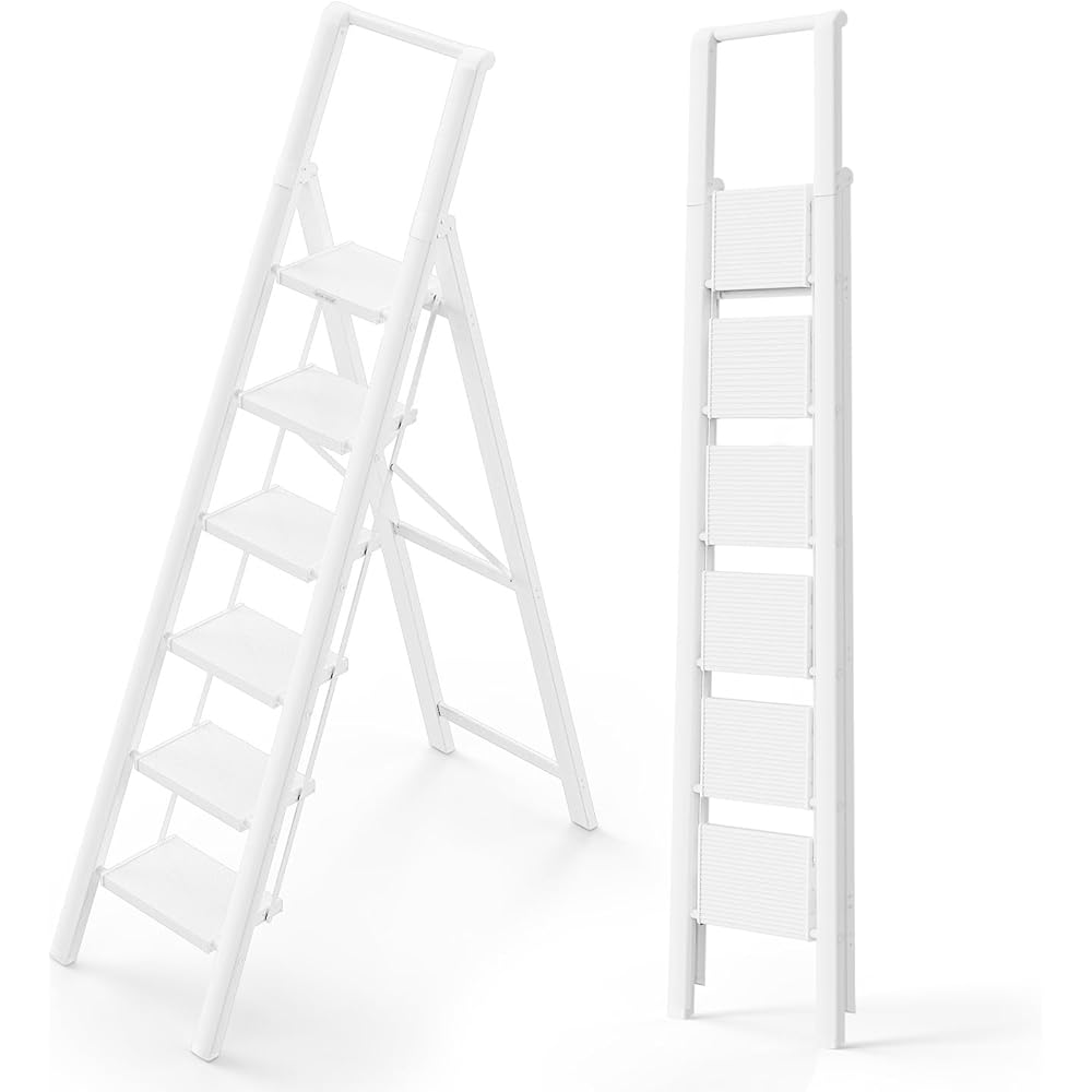 $28/mo - Finance 6 Step Ladder, Lightweight Folding ladders with Wide ...