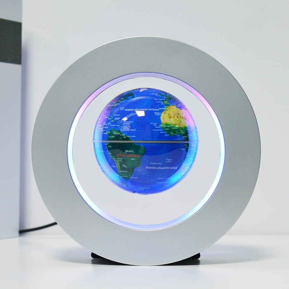 Amazon.com: Levitating Globe Table Lamp with LED Light,O Shaped ...