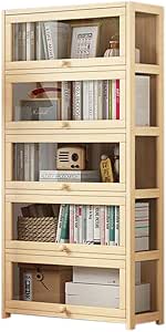 Amazon.com: LITFAD Contemporary Closed Back Shelf Solid Wood Standard ...