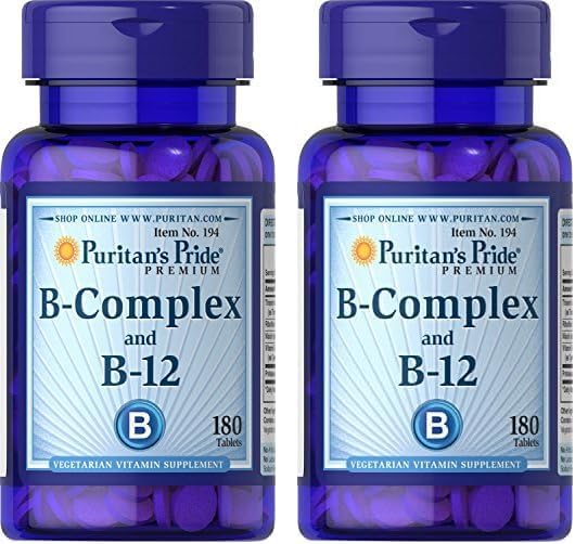 Amazon.com: Puritan's Pride Vitamin B-Complex and Vitamin B-12, 180 ...