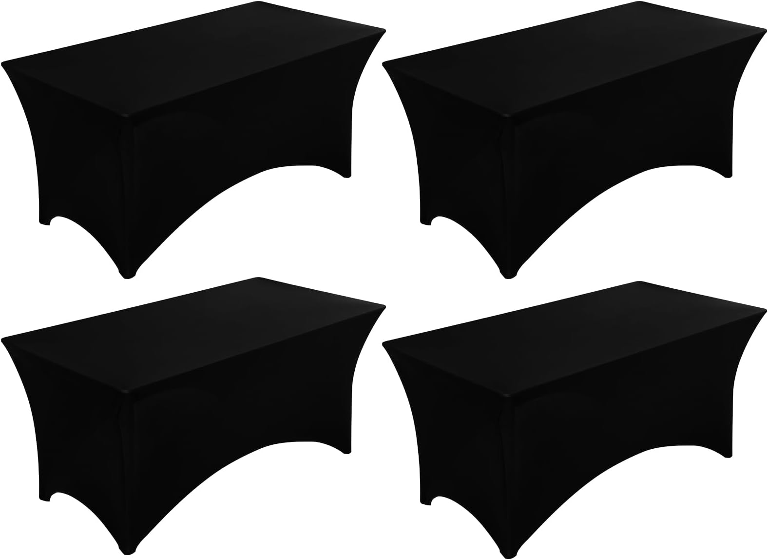 Amazon.com: Fixwal 4 Pack 4FT Table Cover Fitted, Fitted Tablecloth for ...