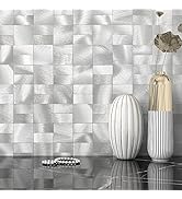 VAOVI Large Metallic Stick on Tiles Kitchen Wall Tiles Self Adhesive ...