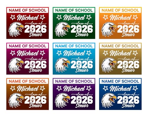Personalized Graduation Yard Sign 2026 with Mascot 2026 Senior Grad ...