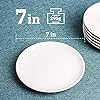 Amazon.com | DELLING Porcelain Appetizer Plates, 7 Inch White Dessert ...