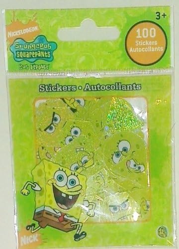 Amazon.com: SpongeBob Squarepants Stickers ~ Autocollants ~ 100 pieces ...