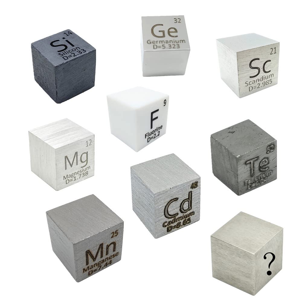 Amazon.com: 0.39" Element Cube Set 10mm Density Cubes for Periodic ...