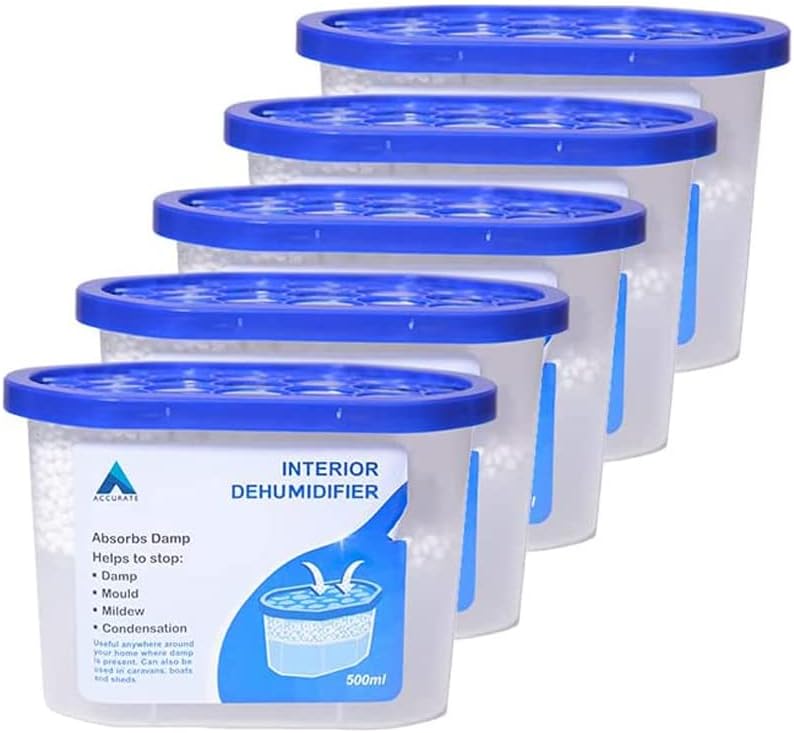 ACCURATE 500ml Interior Dehumidifier Pack of 5 | Condensation Remover ...