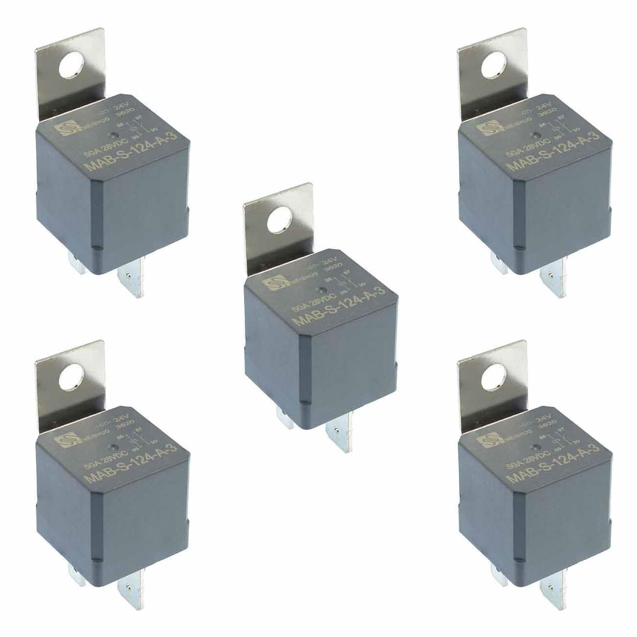 Amazon.com: 24V Automotive Relay 70A 4-Pin Metal Bracket SPNO Car Truck ...