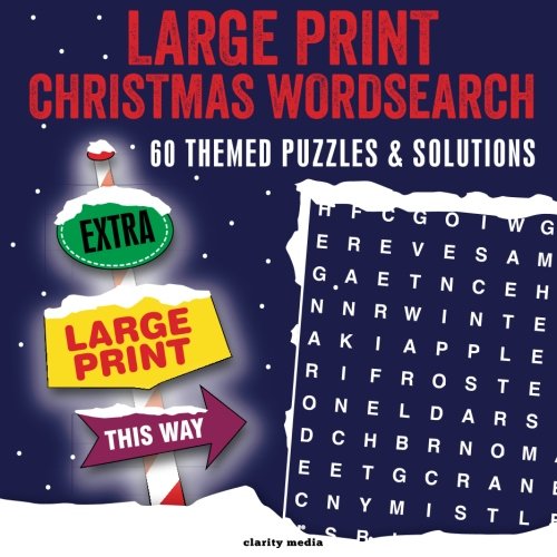Large Print Christmas Wordsearch: 60 themed puzzles & solutions: Media ...
