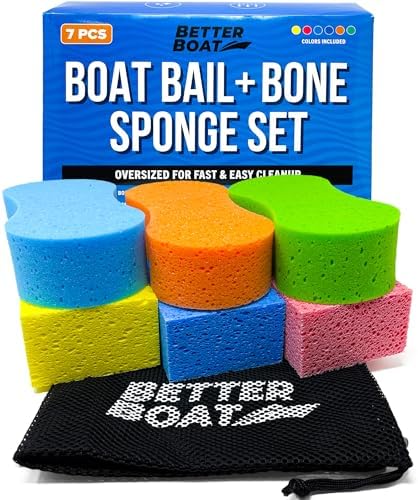 Amazon.com: Extra Large Boat Bail Sponge and Bone Sponge Set, 6 Pack ...