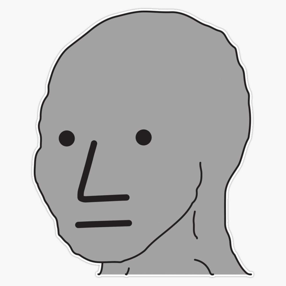 Amazon.com: NPC Wojak Sticker Vinyl Bumper Sticker Decal Waterproof 5 ...