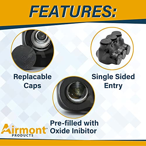 Snapklik.com : Black Insulated Splice Connector, 3 Ports, Wire Range 2 ...