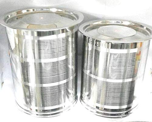 B Tech Bartanwala Stainless Steel Water And Wheat Flour Storage Drum ...