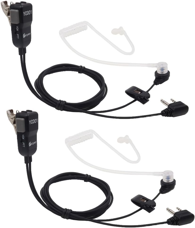 Amazon.com: Midland AVPH3 Transparent Security Headsets with PTT/VOX ...