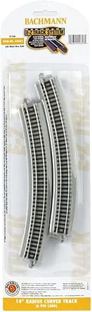 Amazon.com: Bachmann Industries E-Z Track 14" Radius Curved Track (6 ...