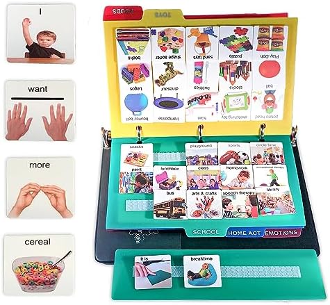 Smile4autism Visual Communication Book,162 ASD Laminate Photo Cards ...