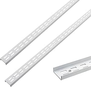 Amazon.com: Shelving Track,ULIFESTAR Dual Trak Adjustable Wood Shelf ...