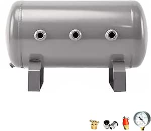 Large Capacity Air Reservoir Tank with Fittings, 1 2 3 5 6 8 10 13 15 ...