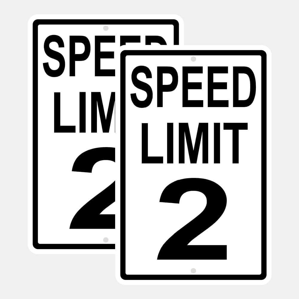Amazon.com: Speed Limit 2 Mph Sign Slow Down Traffic Sign Party Supply ...