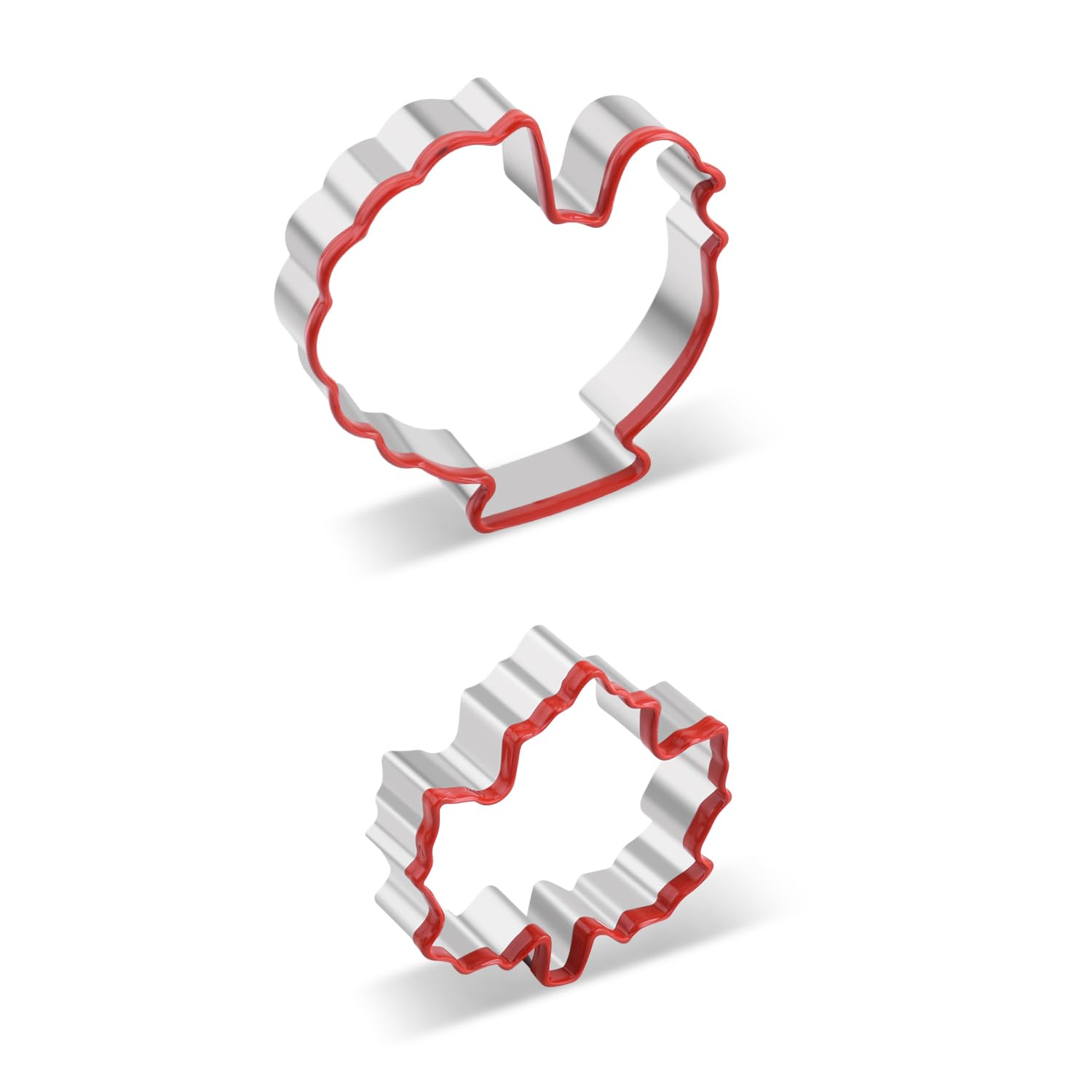 Amazon.com: 4 inch Maple Leaf Cookie Cutter and Turkey Shape Biscuit ...