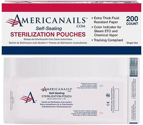 Amazon.com: Americanails Self-Sealing Sterilization Pouches - Autoclave ...