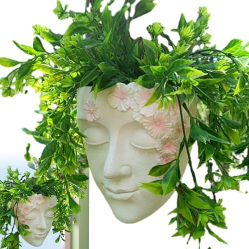 RWUDV Face Flower Pot Head Planter Face Planters Pots with Drainage ...
