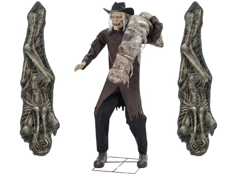 Amazon.com: Grave Robber Animated Halloween Prop - 6ft Life-Size Cocoon ...